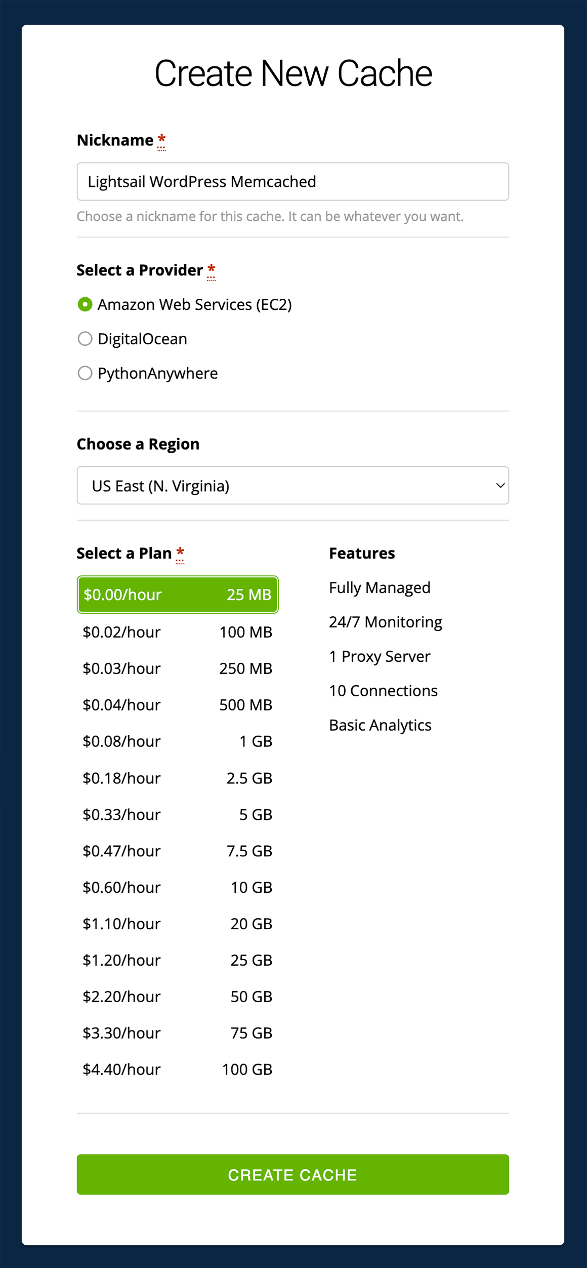 Configure W3 Total Cache to use Memcached with SASL Authentication on AWS Lightsail - MemCachier ...